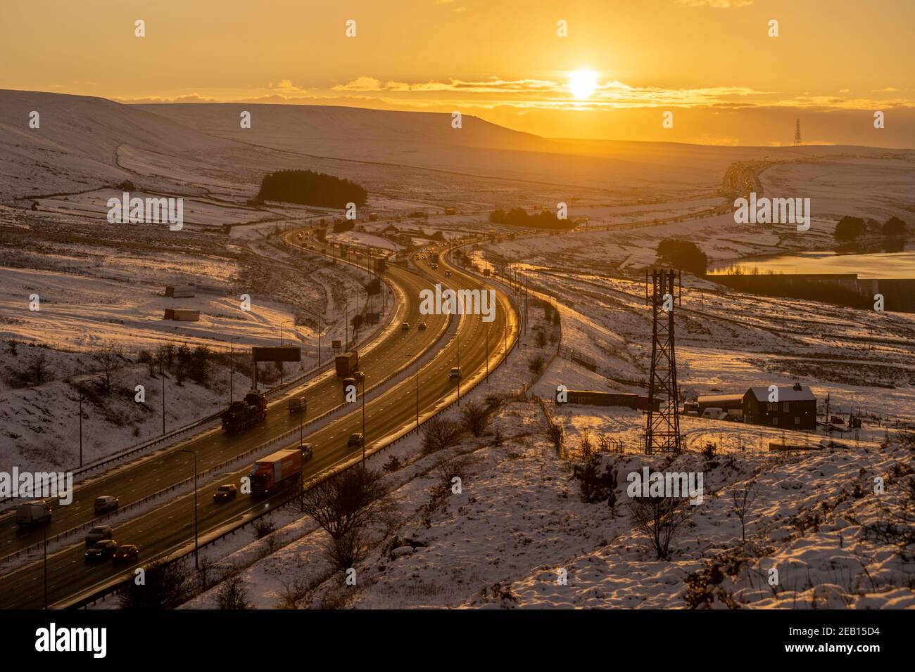 M62 motorway highest point hi-res stock photography and images - Alamy