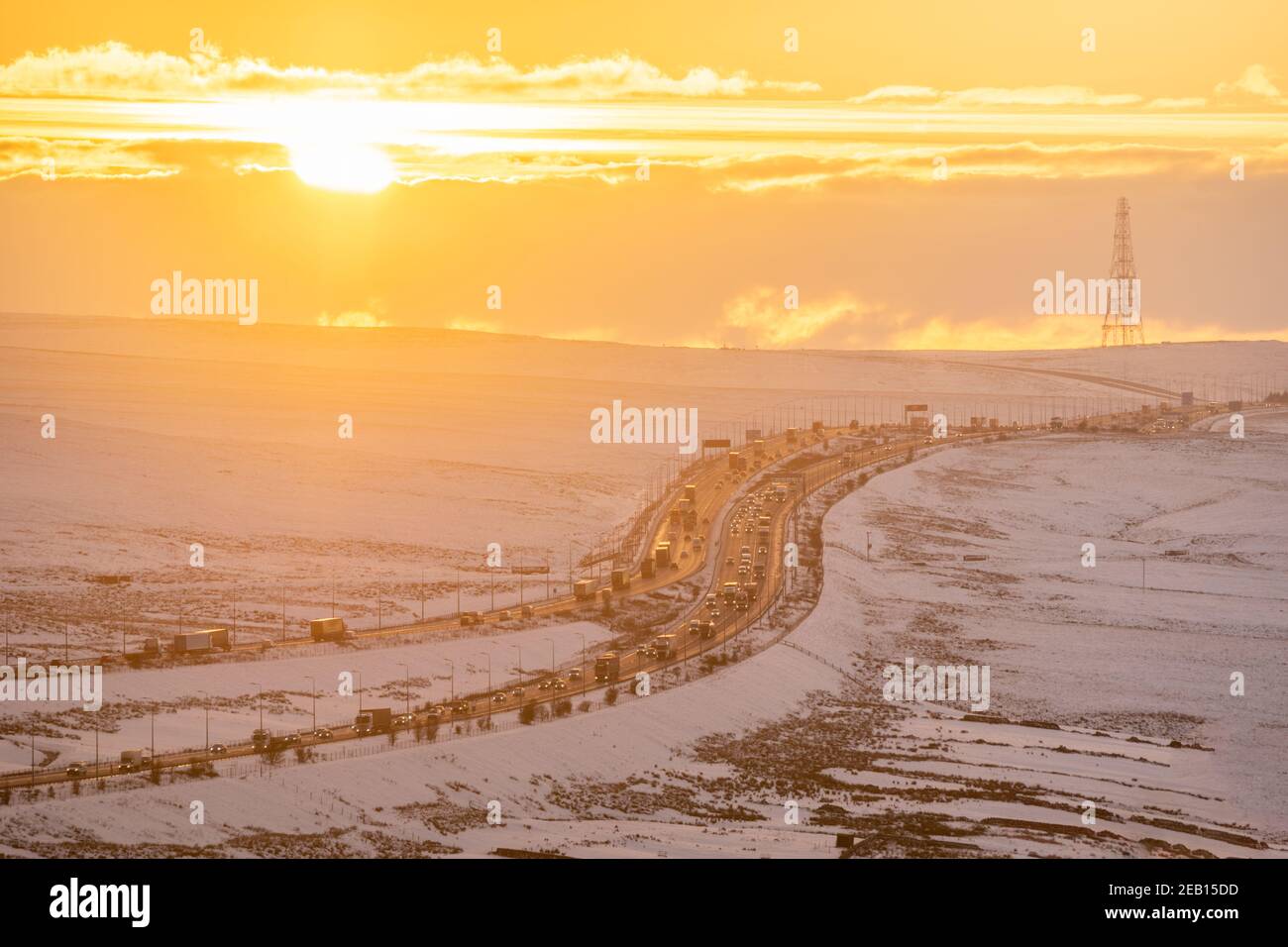 M62 motorway highest point hi-res stock photography and images - Alamy