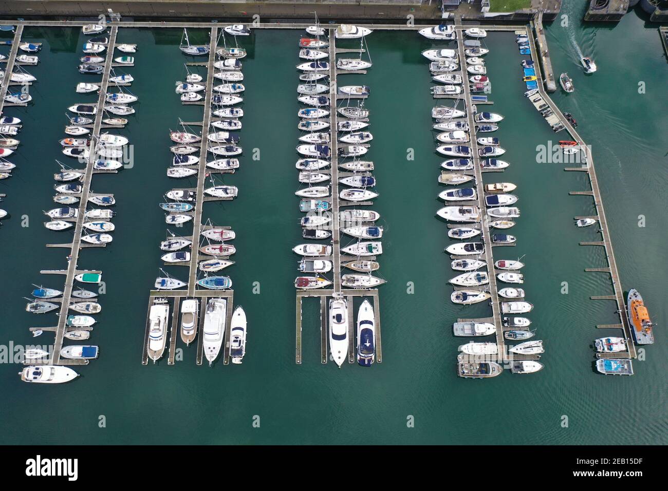 Aerial view of Sovereign Harbour, Eastbourne, Sussex UK Stock Photo - Alamy