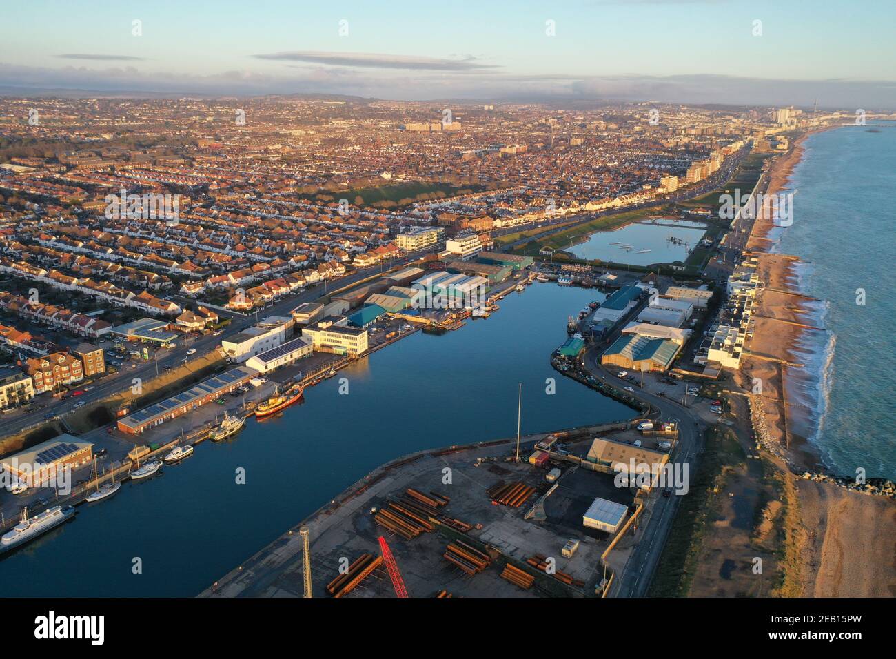 Aerial view of shoreham docks hi-res stock photography and images - Alamy