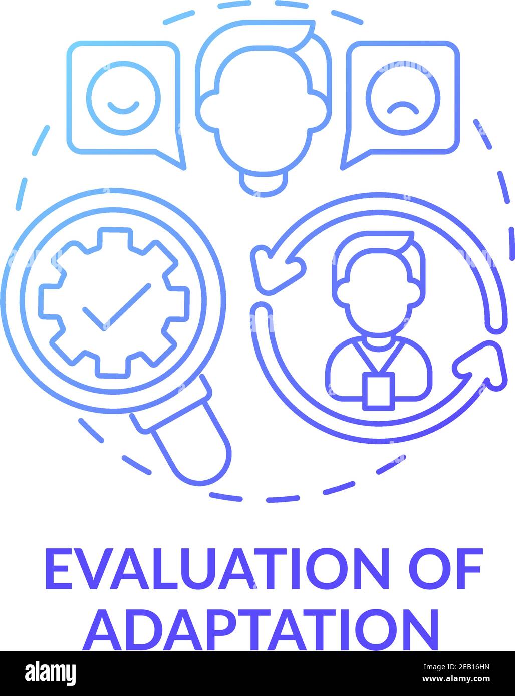 Performing tasks and achieving working result company concept icon ...