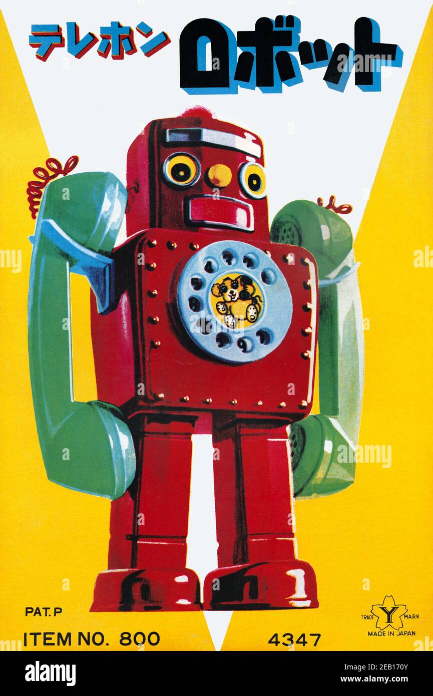 Telephone Robot 1950 Stock Photo - Alamy
