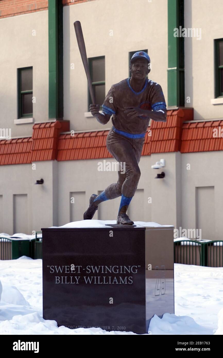 A statue of former Chicago Cubs left fielder Billy Williams at Wrigley ...