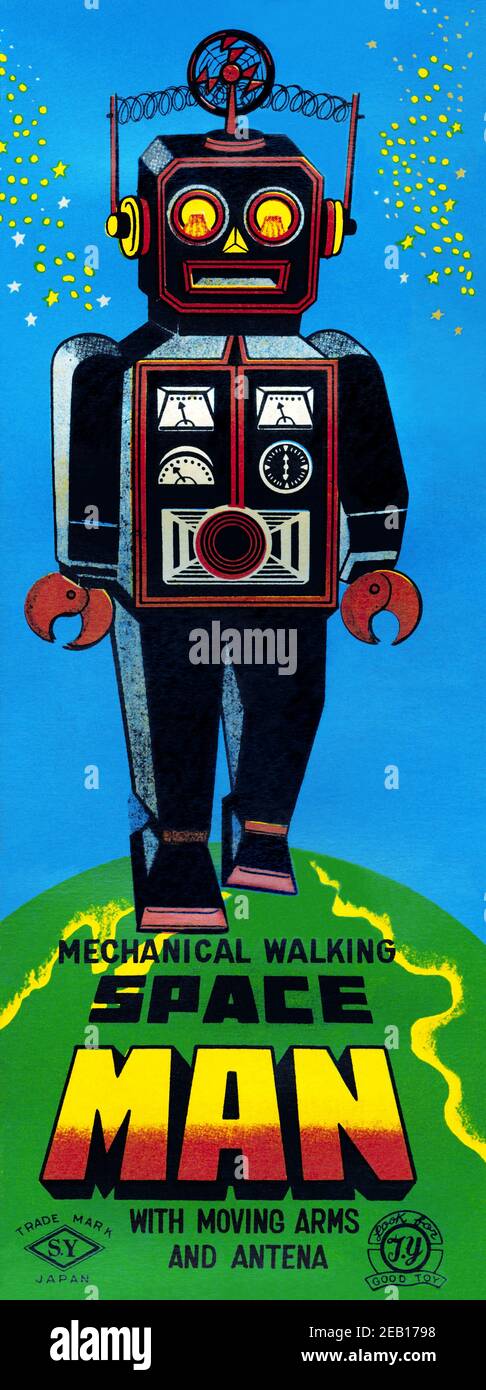Mechanical Walking Space Man 1950 Stock Photo - Alamy