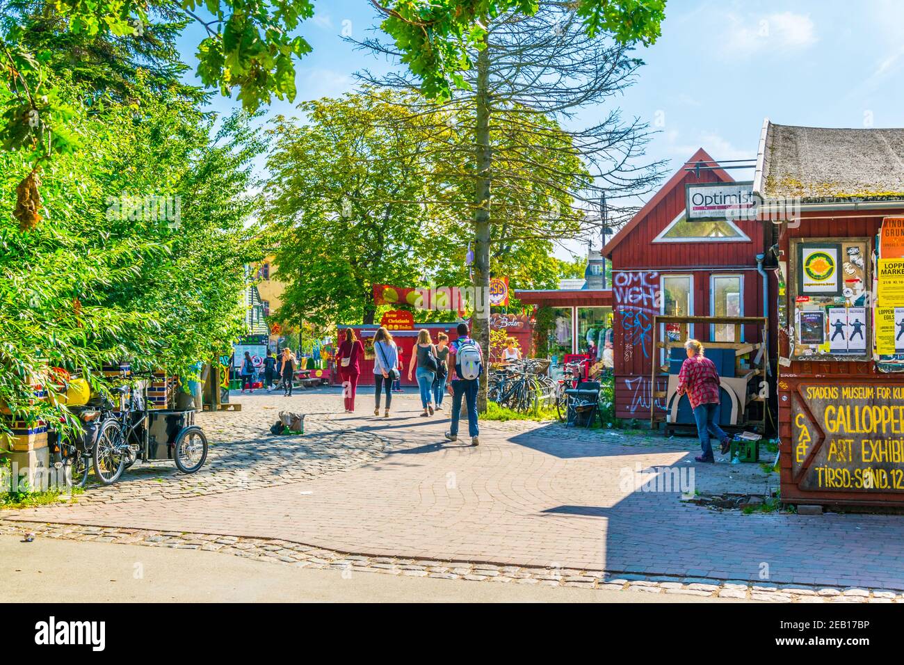 COPENHAGEN, DENMARK, AUGUST 21, 2016: View of the Christiania ...