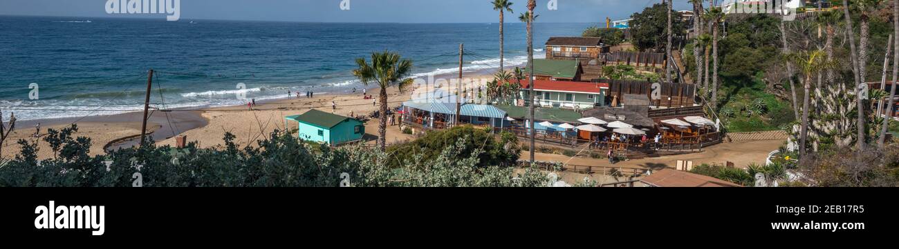 Crystal Cove Beach looking towards Beachcomber restaurant a converted ...