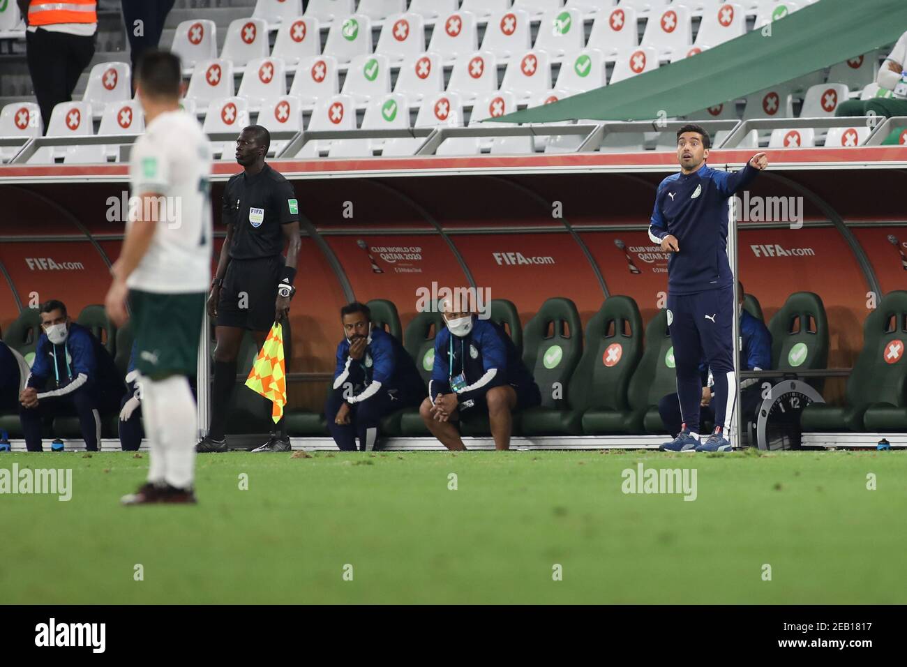 DOHA, QATAR - FEBRUARY 11: Palmeiras Manager Abel Ferreira during the ...