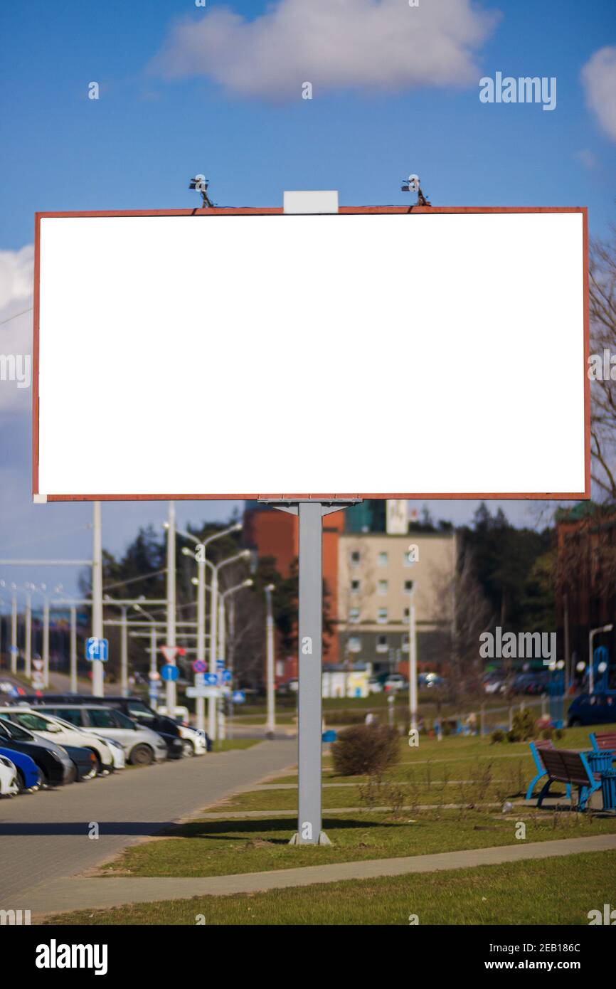 Background for design, billboards on city streets and along roads Stock ...