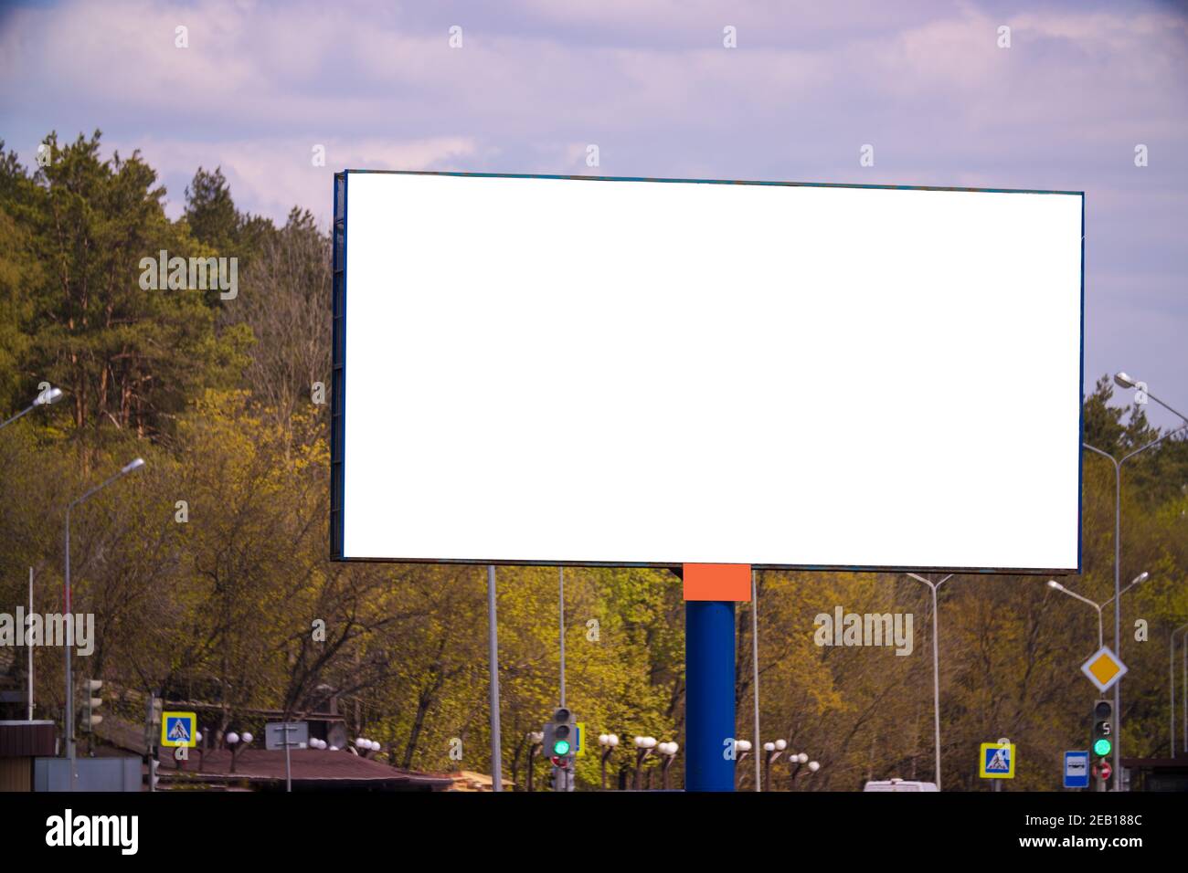 Background for design, billboards on city streets and along roads Stock ...