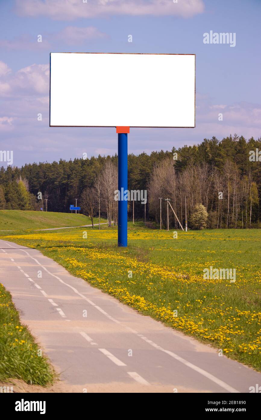 Background for design, billboards on city streets and along roads Stock ...