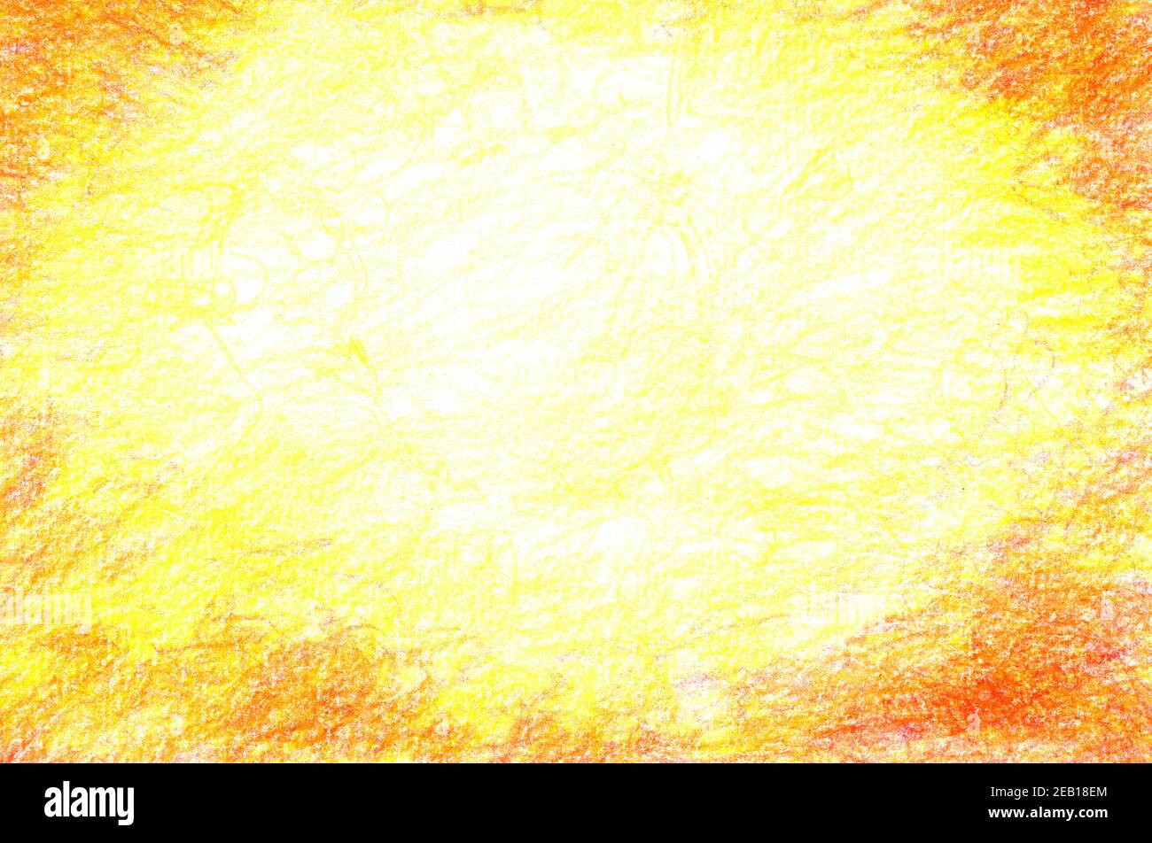 Abstract shiny decoration. A hand drawing of a bright sun close up ...