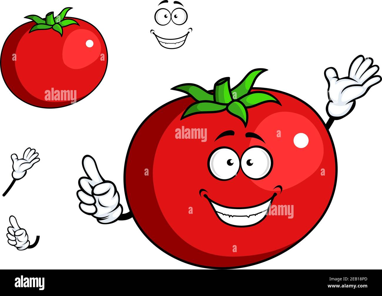 Cartoon happy tomato Cut Out Stock Images & Pictures - Alamy