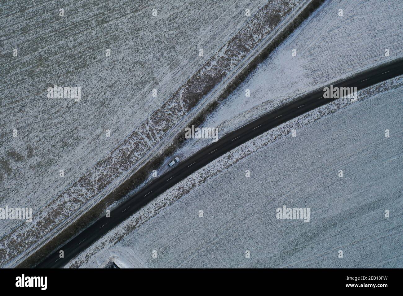 Aerial views of Ditching Beacon in winter Stock Photo - Alamy