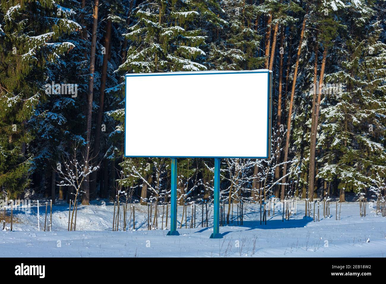 Background for design. Advertising billboard along the road in the city ...