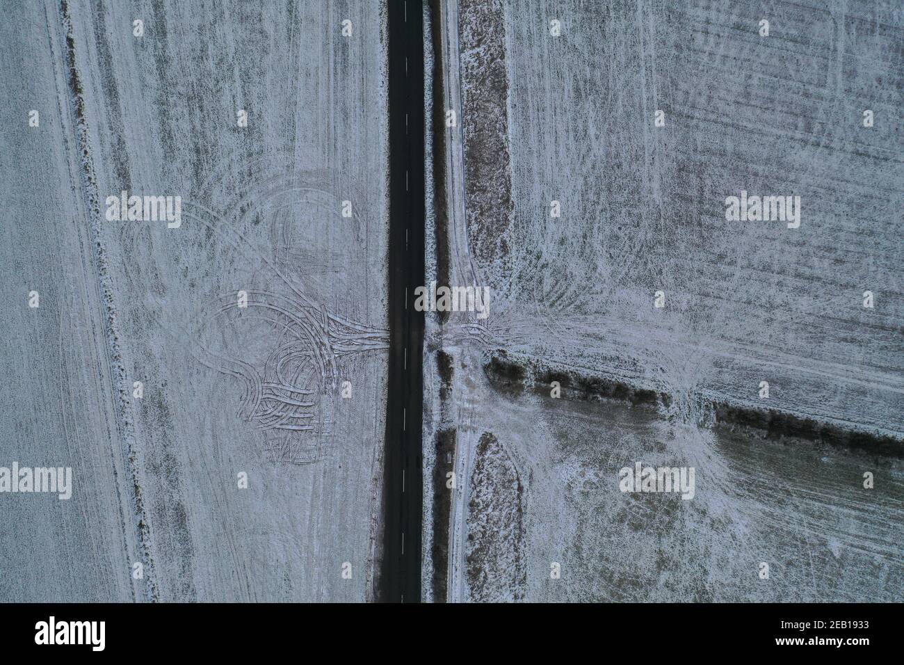 Aerial views of Ditching Beacon in winter Stock Photo - Alamy