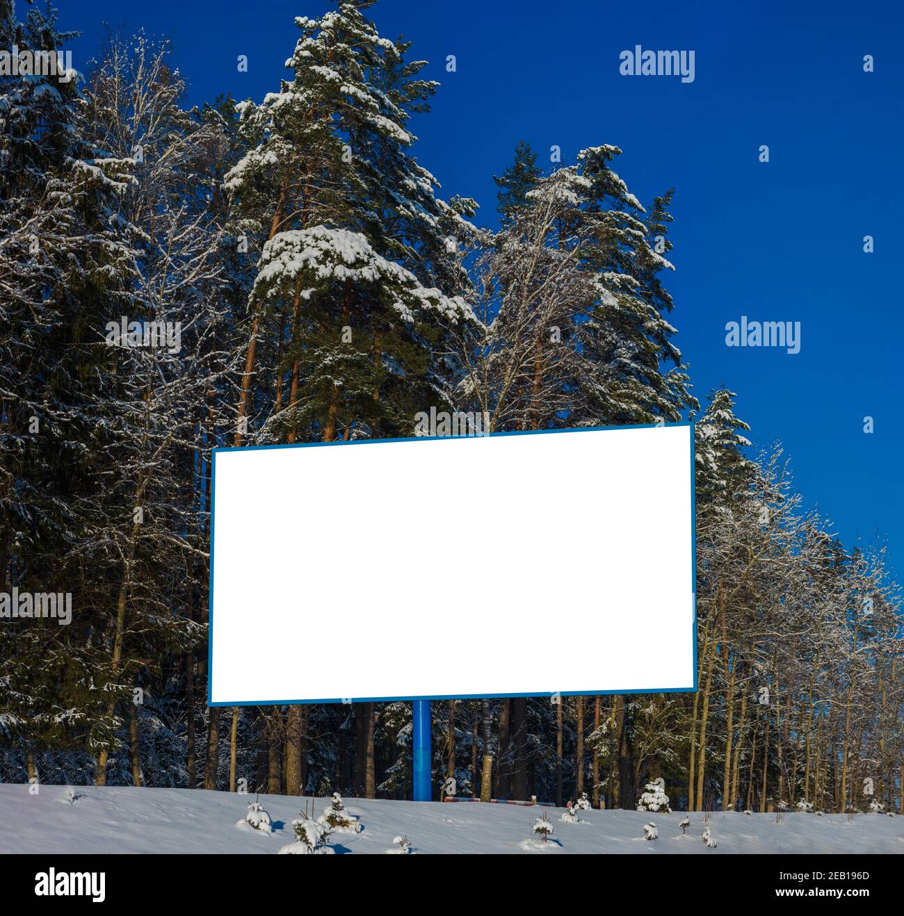 Background for design. Advertising billboard along the road in the city ...