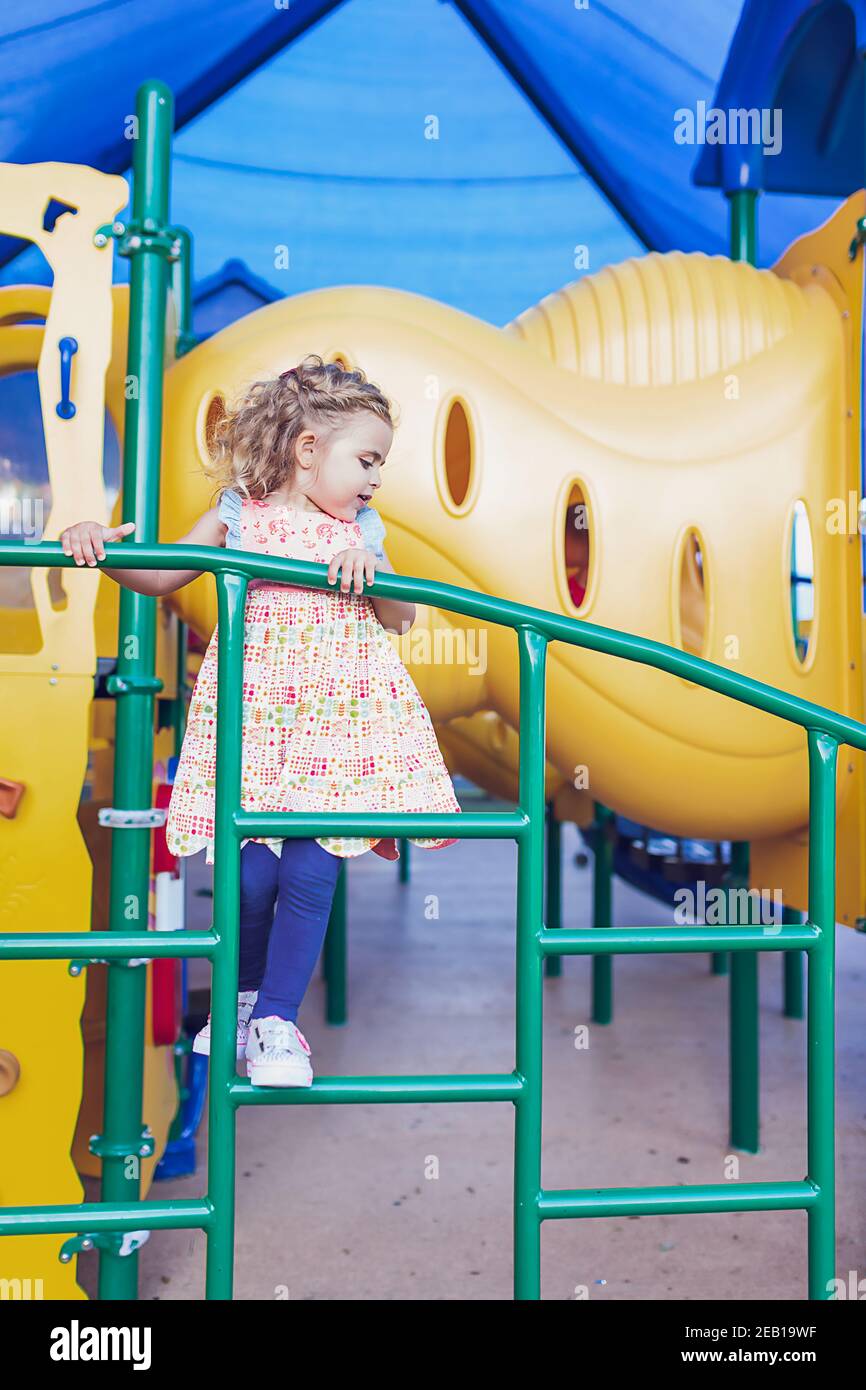 Children climbing on playground structure hi-res stock photography and ...