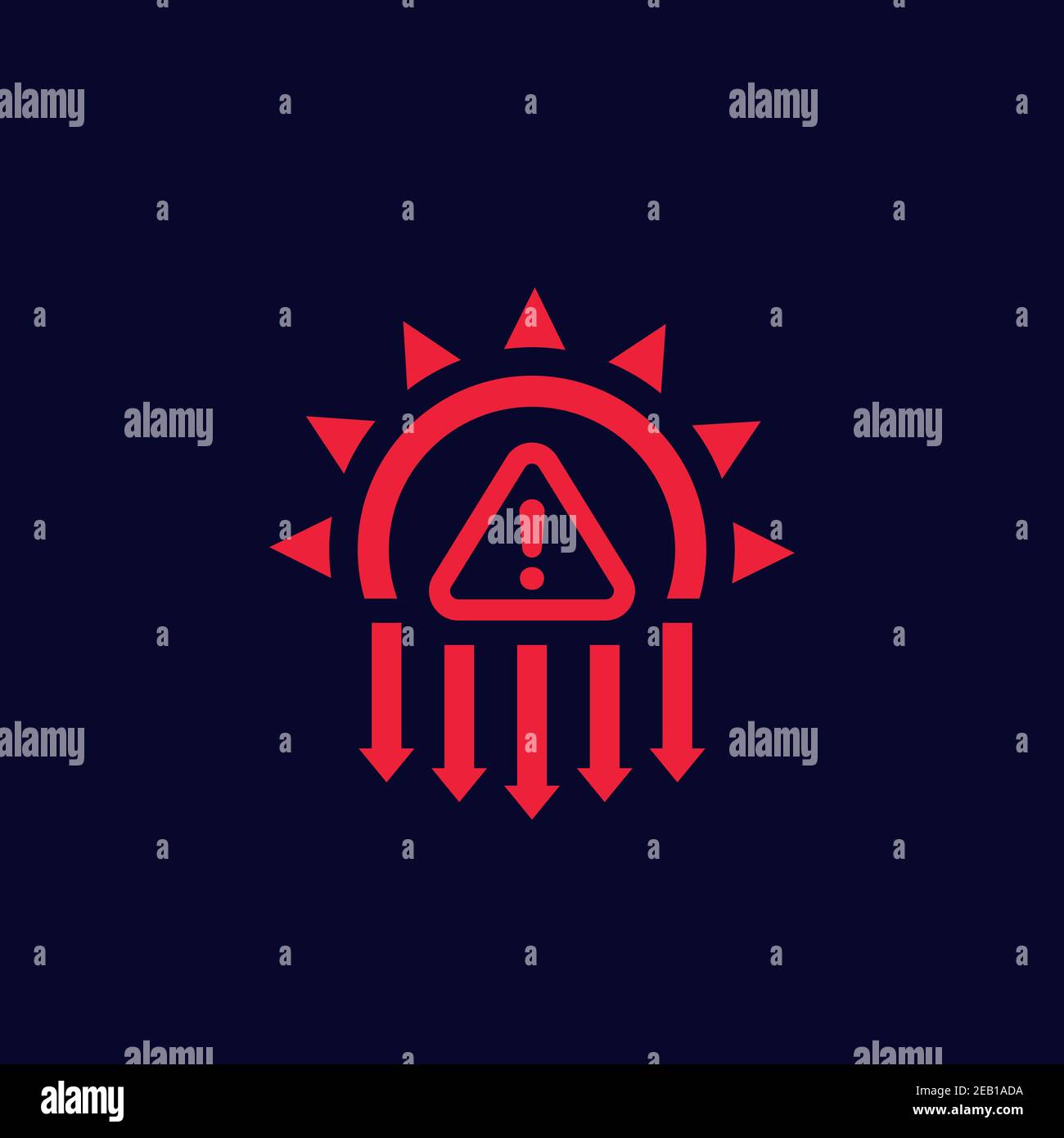 UV radiation, high ultraviolet radiation icon Stock Vector Image & Art ...