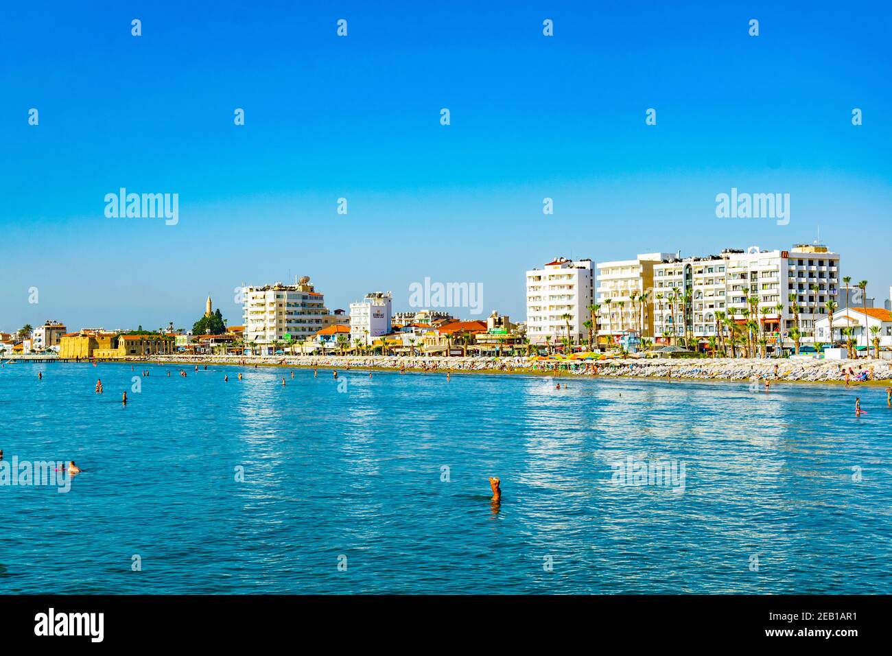 Finikoudes beach hi-res stock photography and images - Alamy