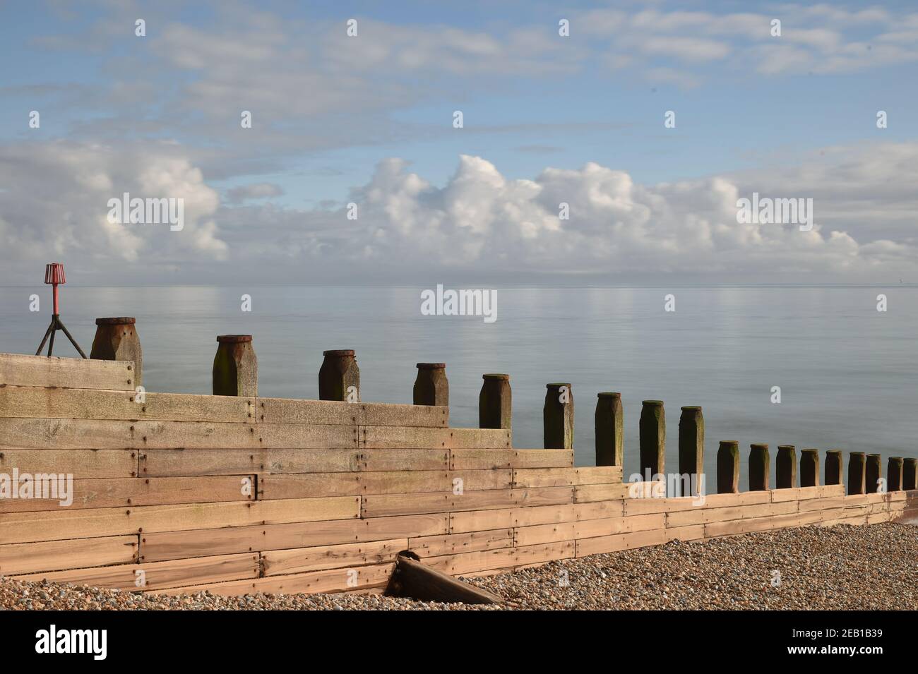 Groynes on sussex coastal beaches, UK Stock Photo - Alamy