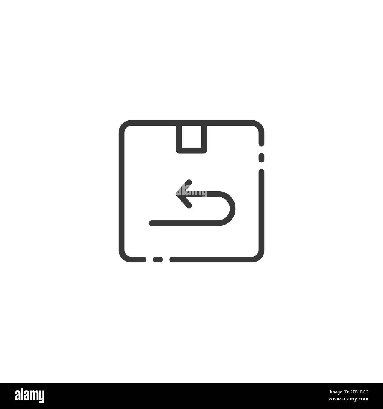 Return package thin line icon. Shipping and delivery box. Isolated ...