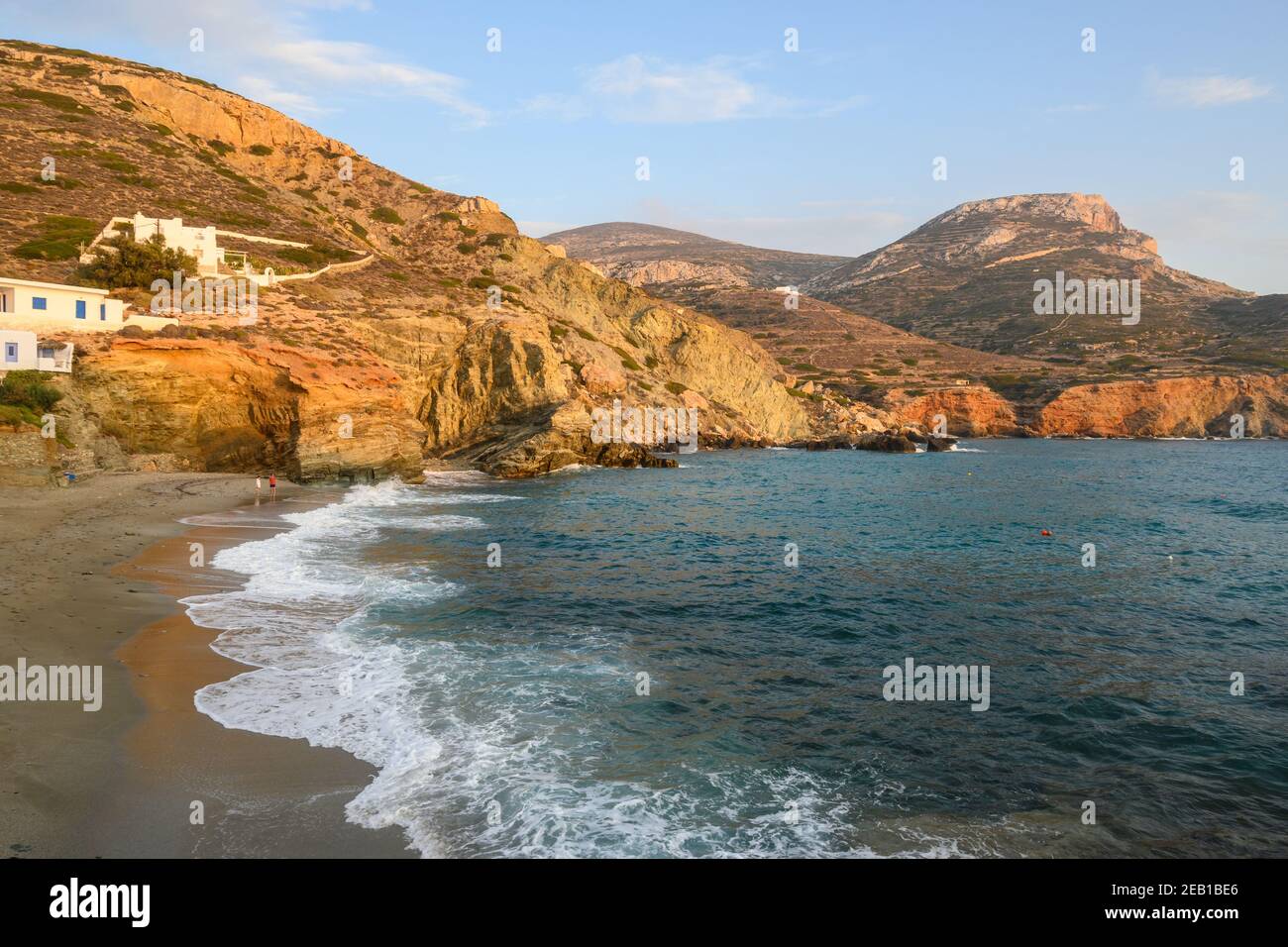 Agali beach, the best beach of Folegandros island. Cyclades, Greece ...