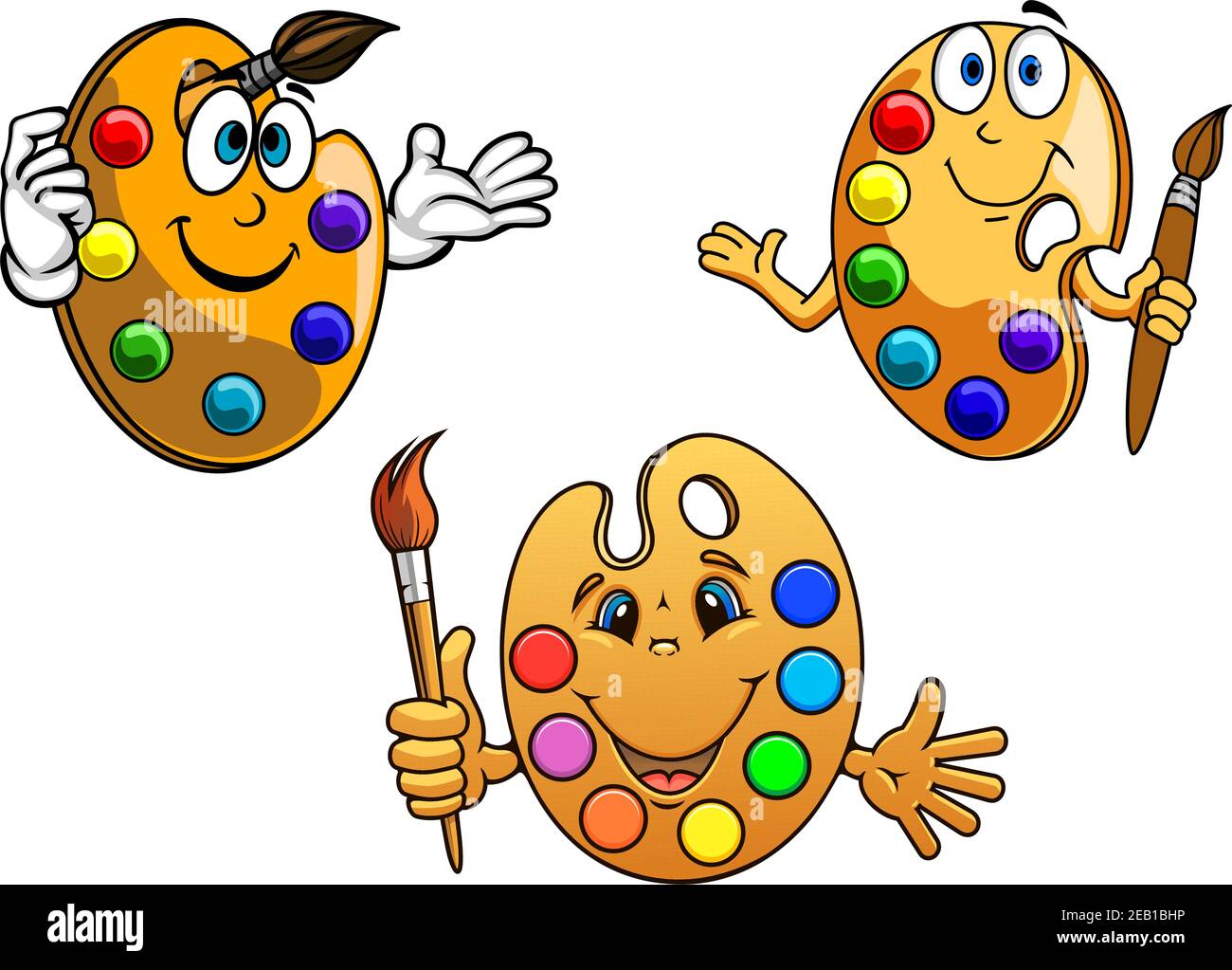 Cartoon design palette holding Stock Vector Images - Alamy