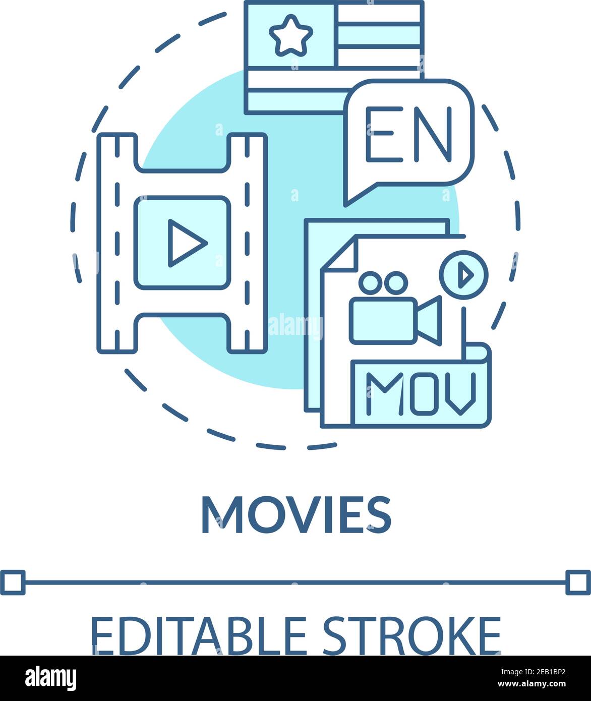 Movies concept icon Stock Vector Image & Art - Alamy