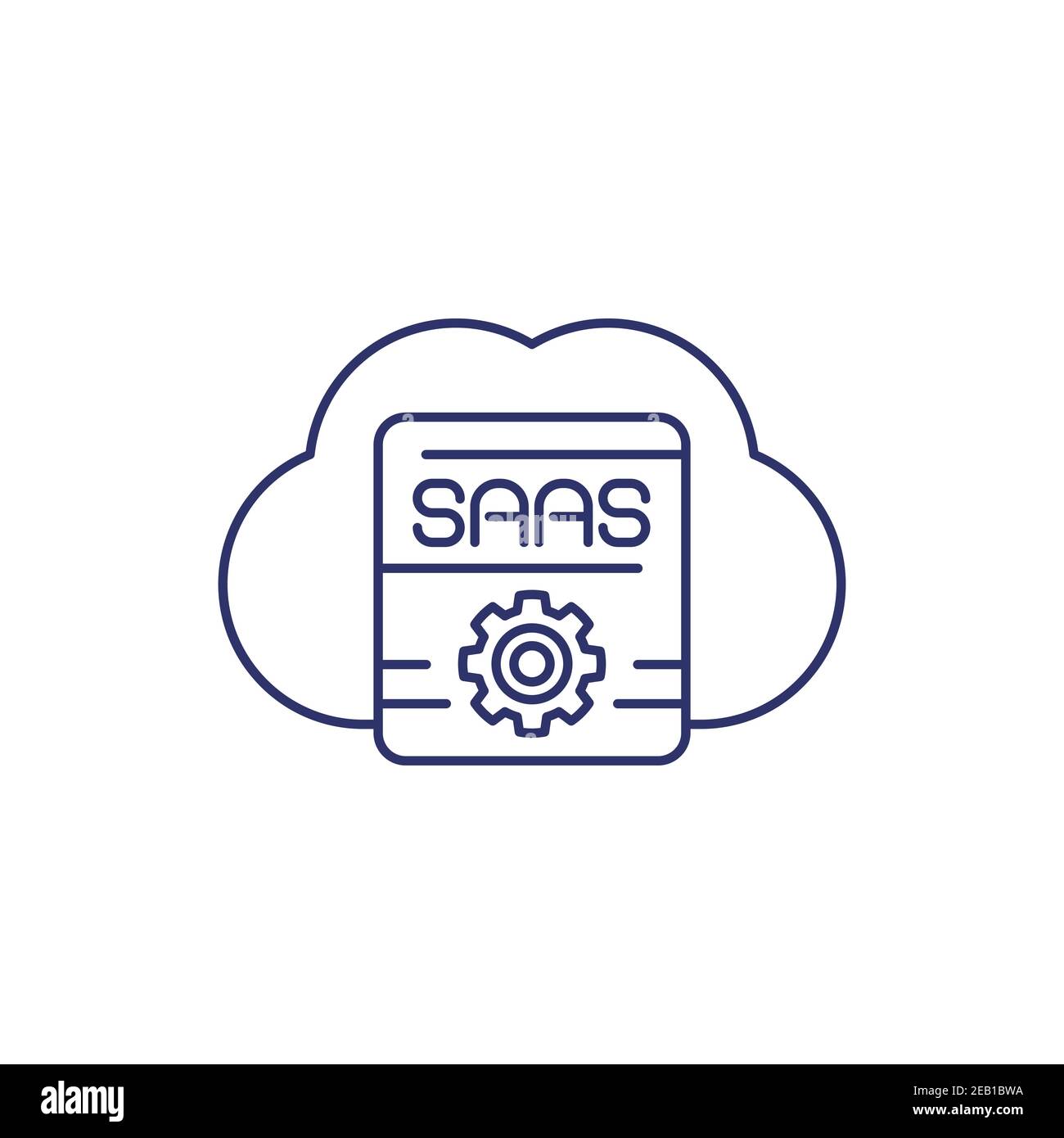 Saas line icon on white Stock Vector Image & Art - Alamy