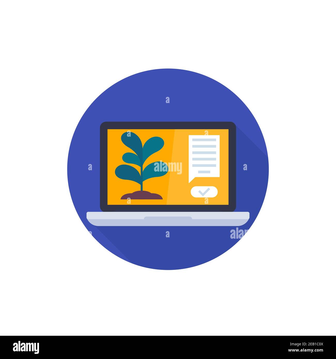 Smart farming and agriculture flat icon, vector Stock Vector Image ...