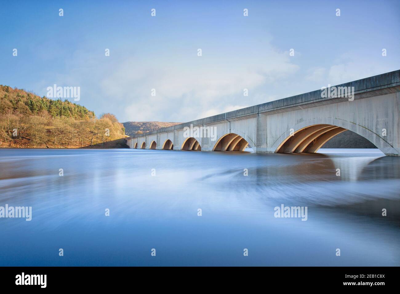 Ashopton Viaduct spanning across Derwent Reservoir and Ladybower ...