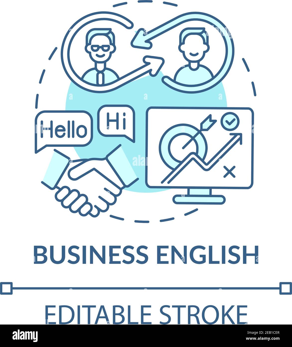 Business English concept icon Stock Vector Image & Art - Alamy