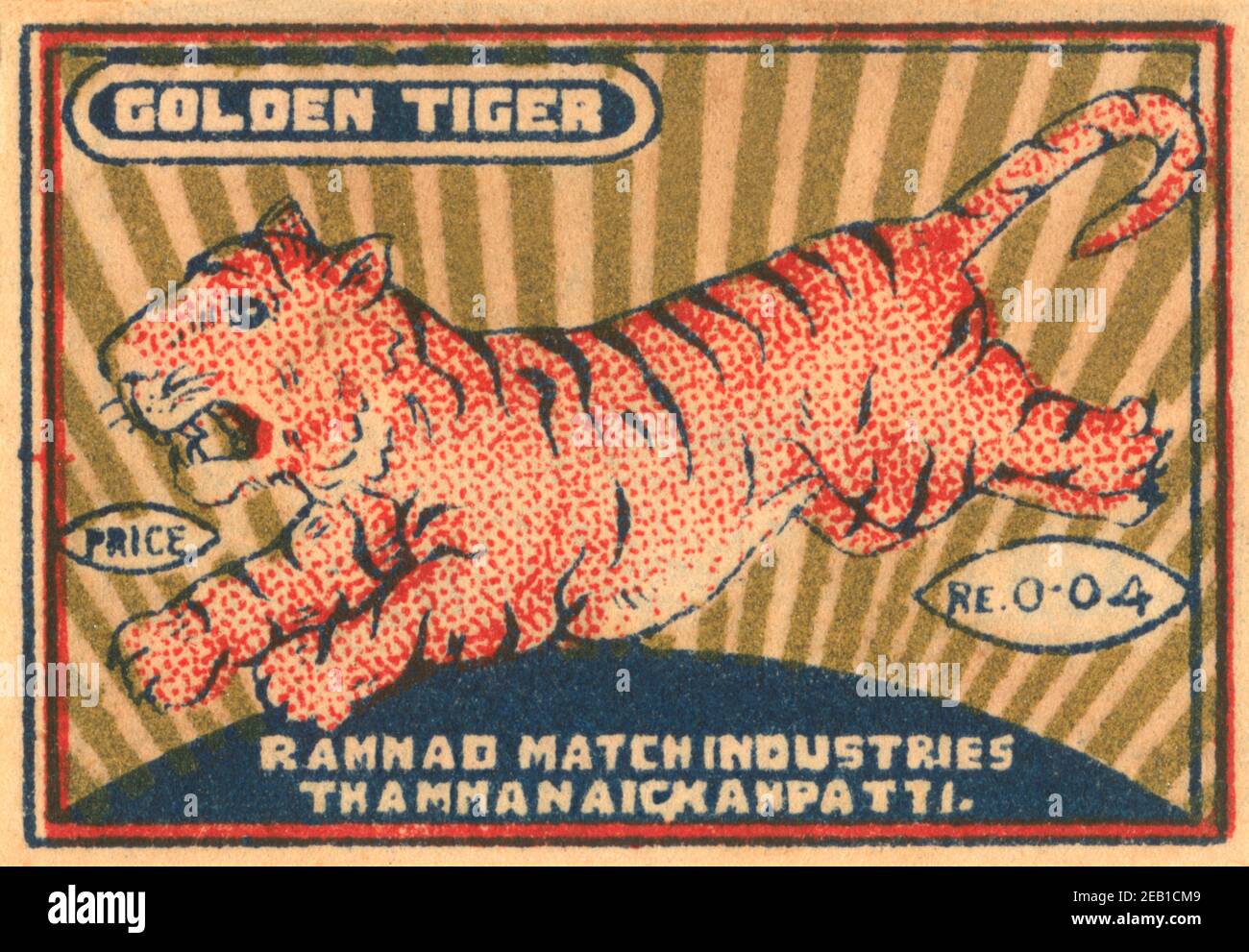 Vintage matchbox tiger hi-res stock photography and images - Alamy