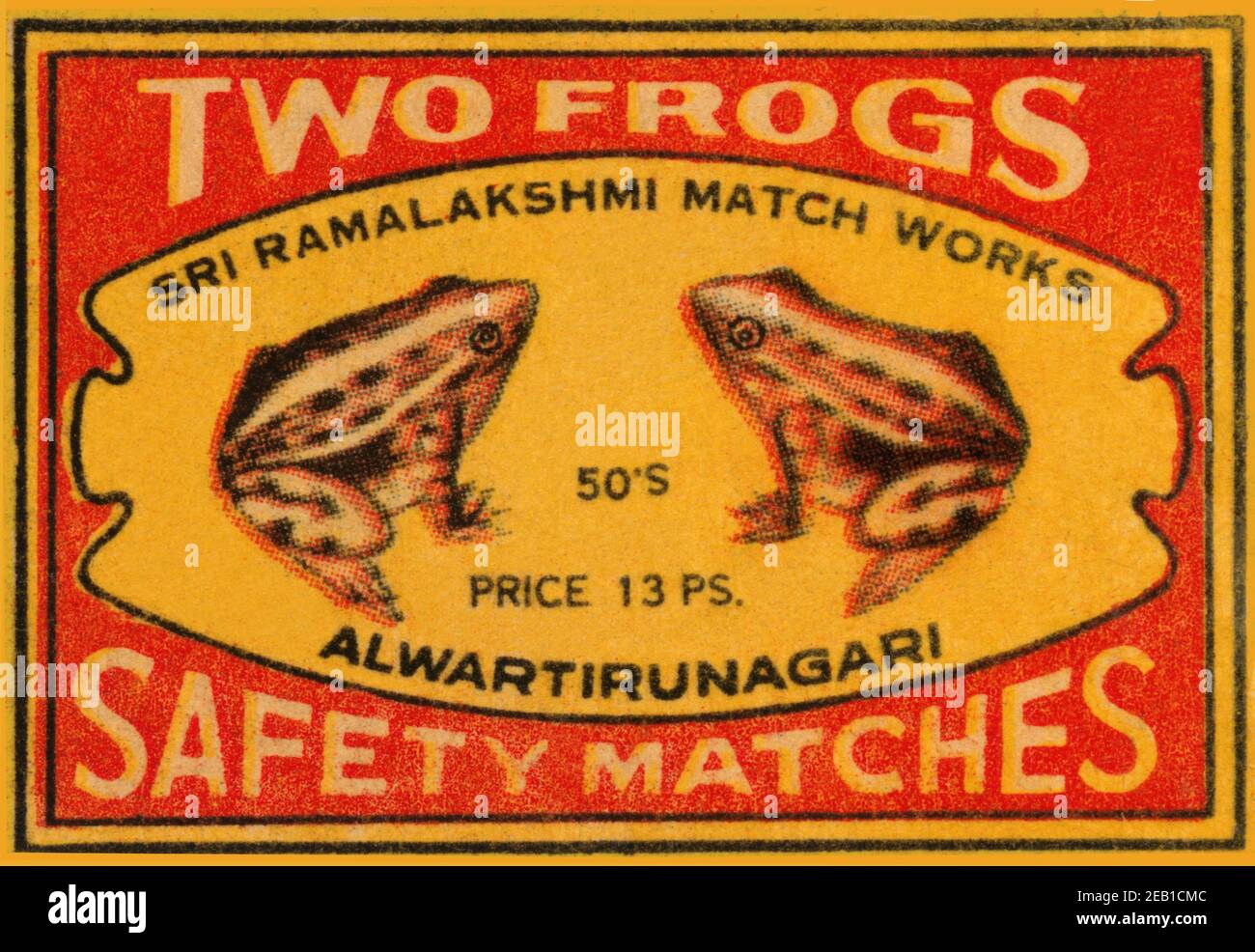 Two Frogs Safety Matches Stock Photo - Alamy