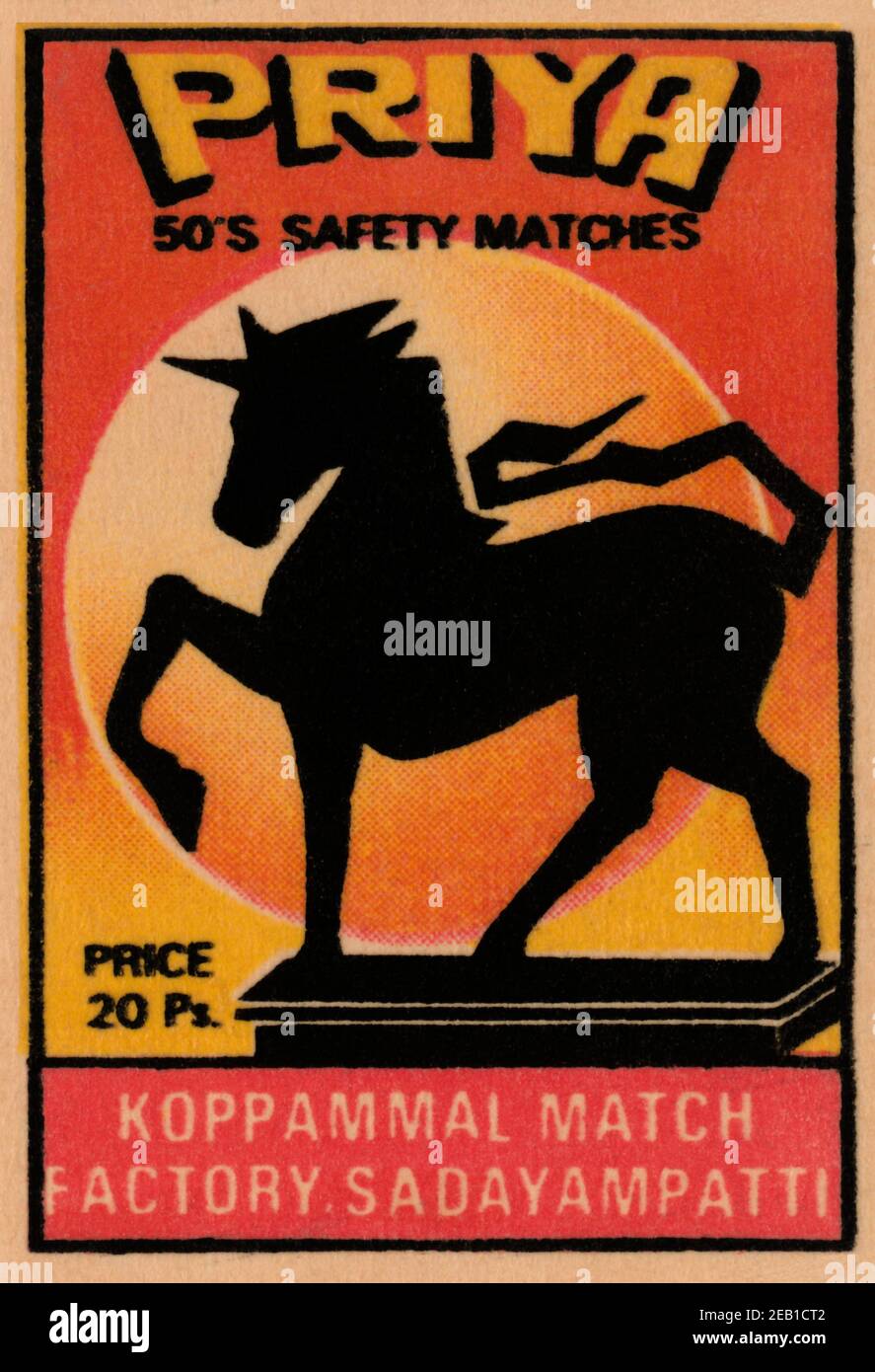 Priya 50's Safety Matches Stock Photo - Alamy