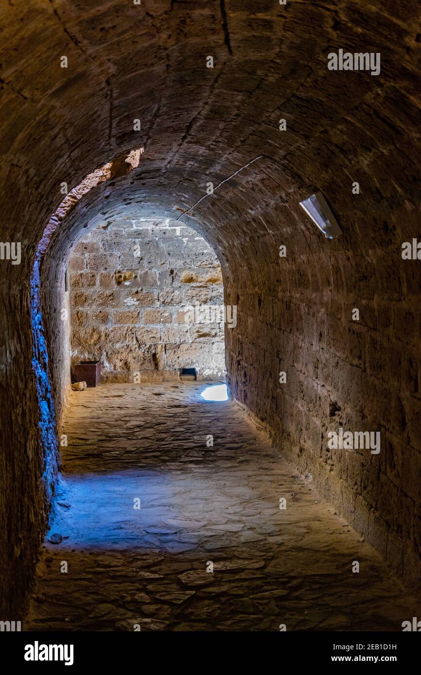 KYRENIA, CYPRUS, AUGUST 25, 2017: Interior of the Kyrenia Castle on ...