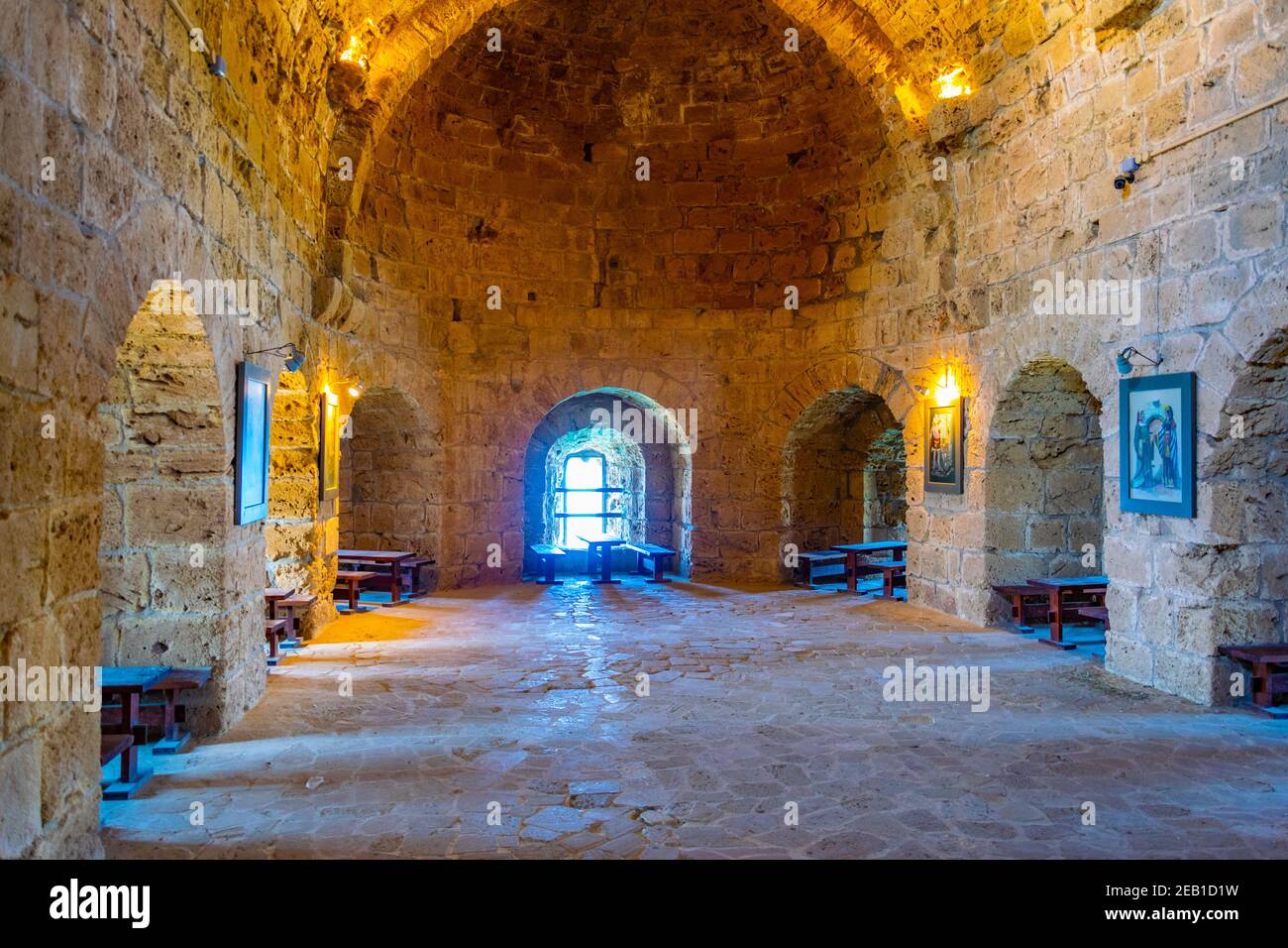 KYRENIA, CYPRUS, AUGUST 25, 2017: Interior of the Kyrenia Castle on ...