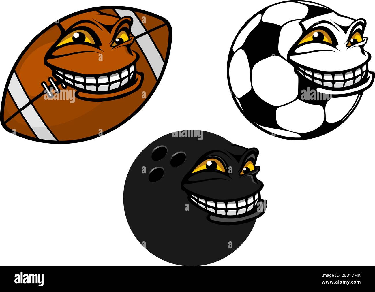 Cartoon character rugby ball football hi-res stock photography and ...
