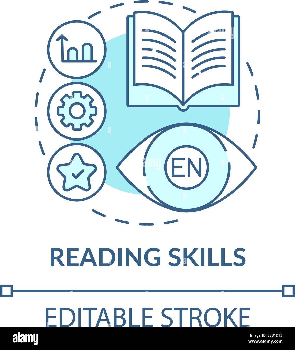 Reading skills concept icon Stock Vector Image & Art - Alamy