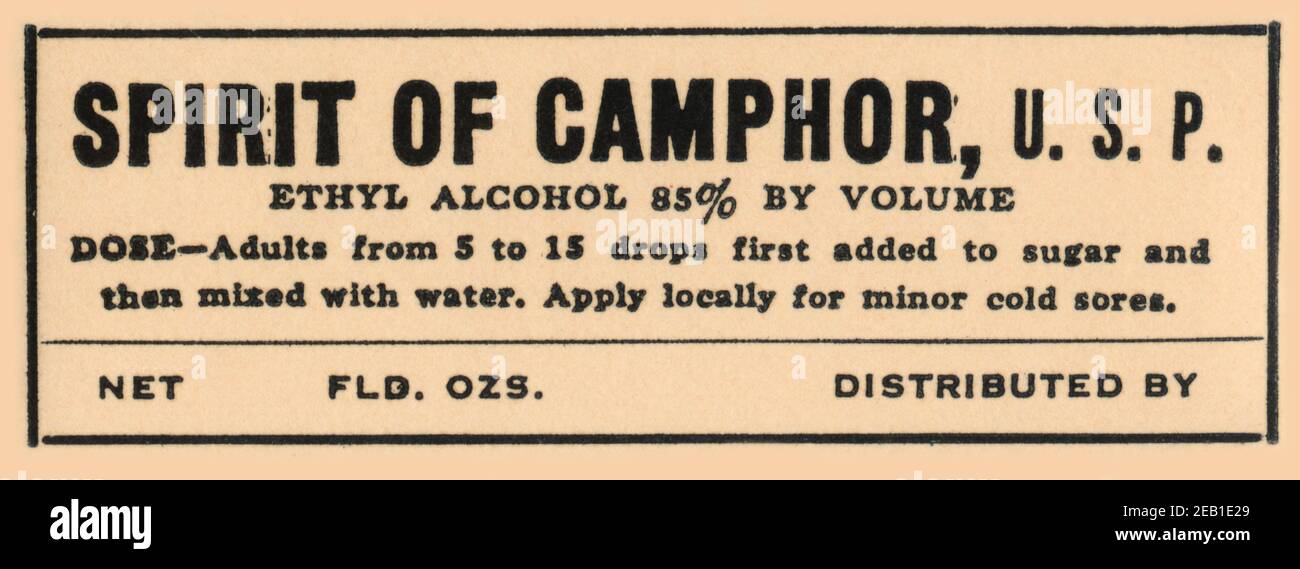 Spirit of camphor hi-res stock photography and images - Alamy