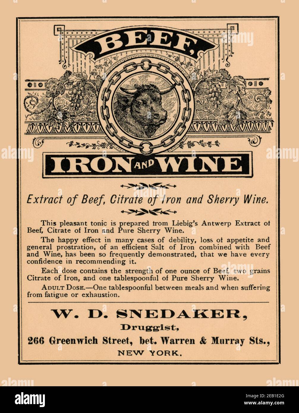 Beef Iron and Wine Stock Photo - Alamy