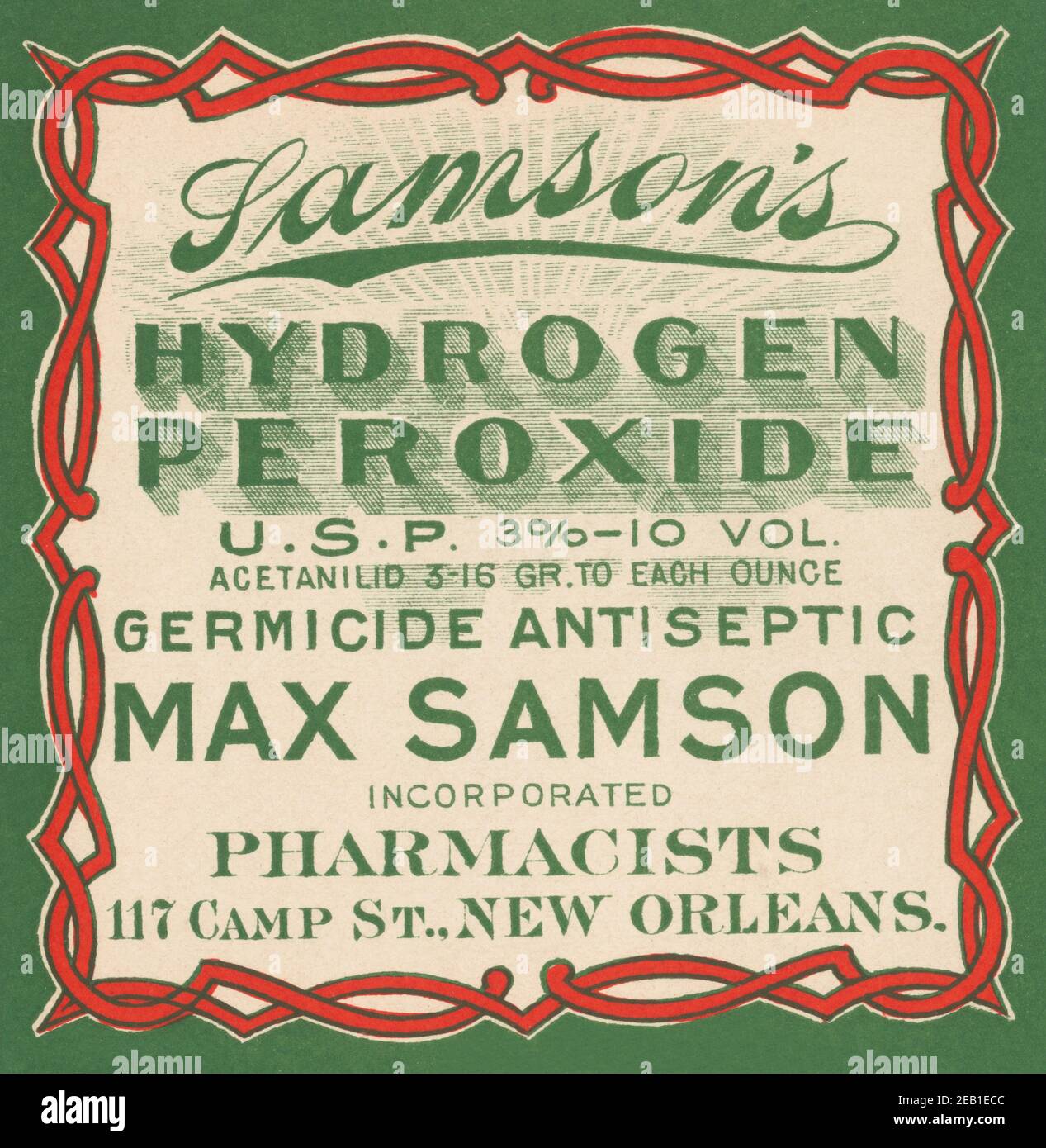 Samson's Hydrogen Peroxide Stock Photo - Alamy