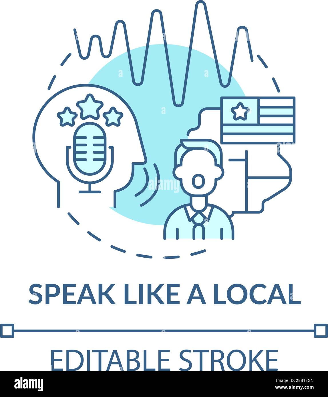 Speaking like local concept icon Stock Vector Image & Art - Alamy
