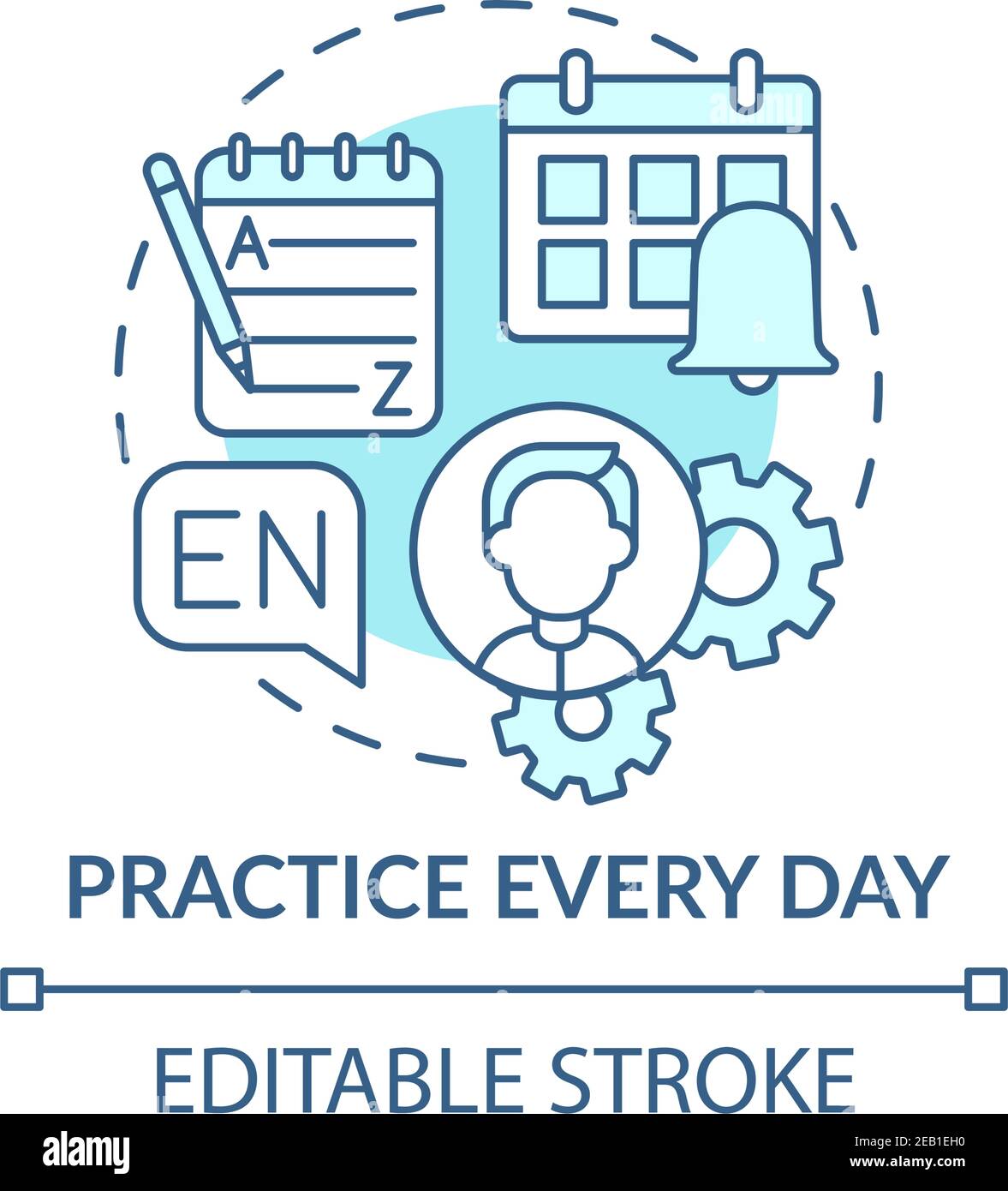 Practicing every day concept icon Stock Vector Image & Art - Alamy