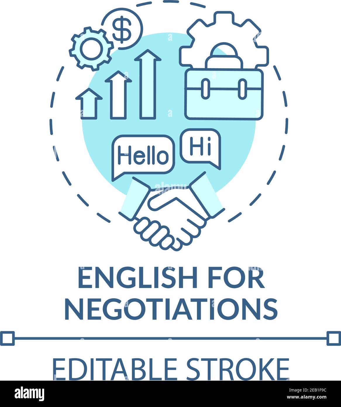 English for negotiations concept icon Stock Vector Image & Art - Alamy
