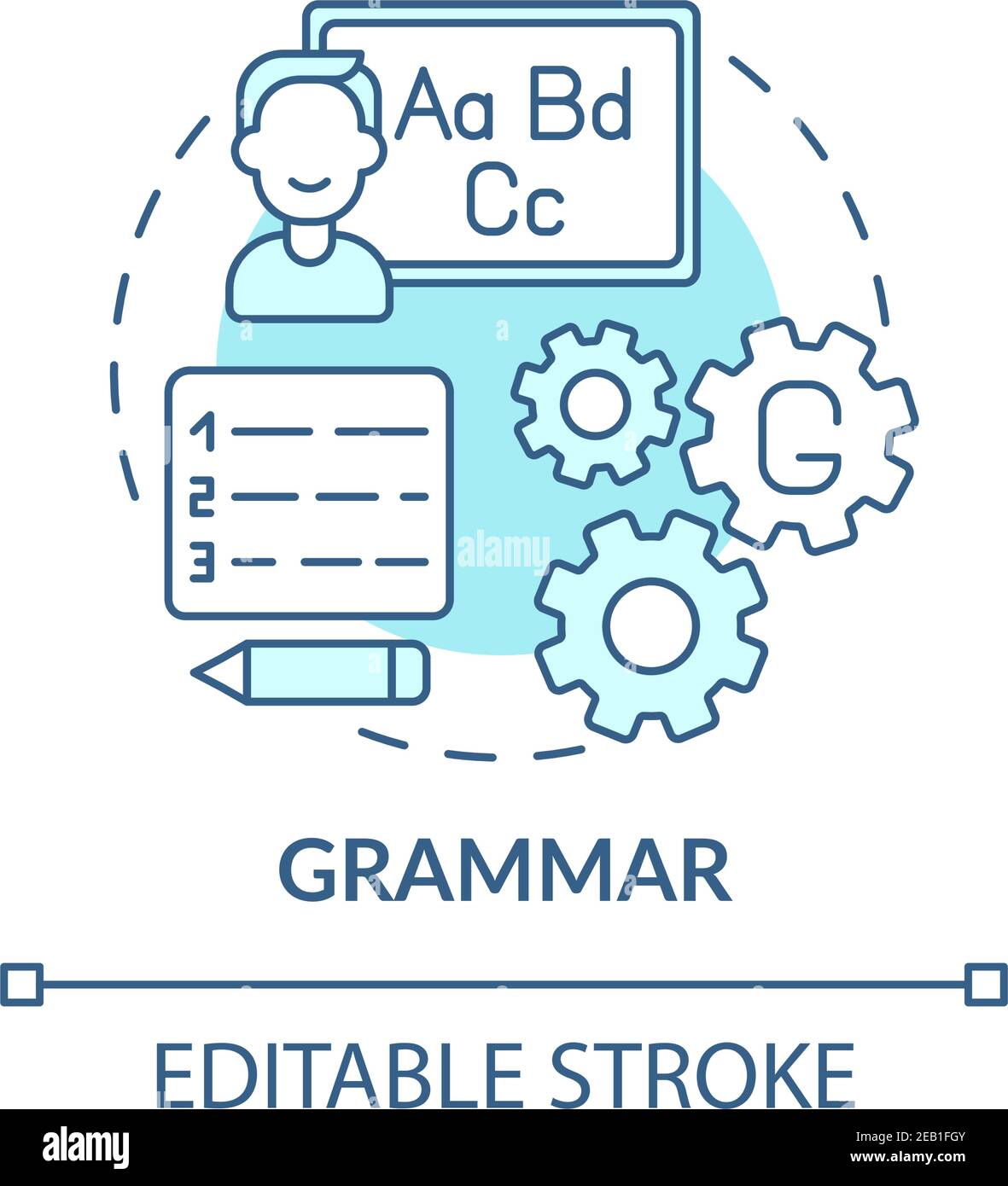 Grammar concept icon Stock Vector Image & Art - Alamy