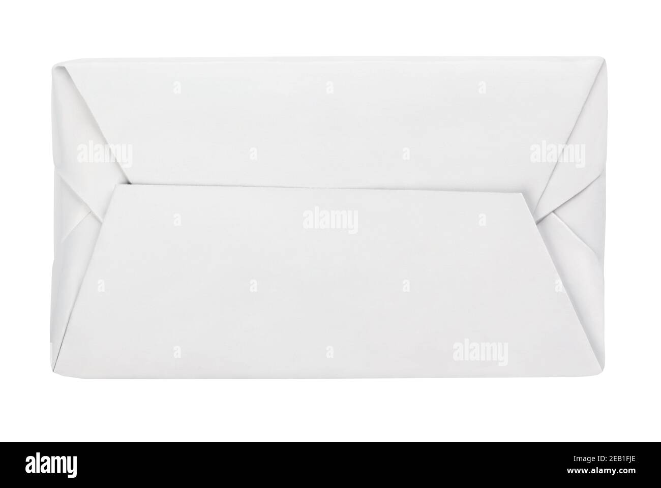 Top view of spread butter wrap box package isolated on white background ...