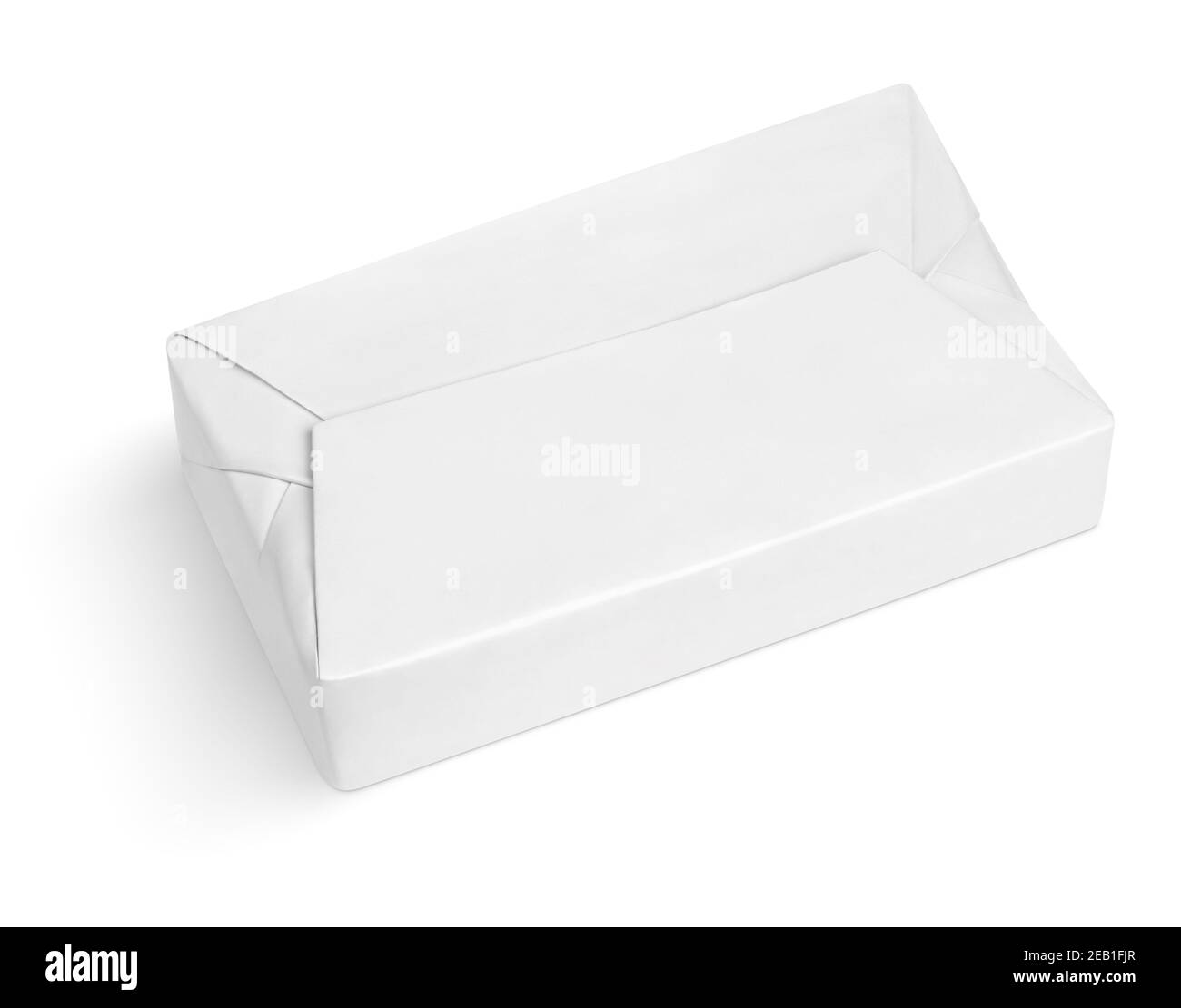 Spread butter wrap box package isolated on white background with ...