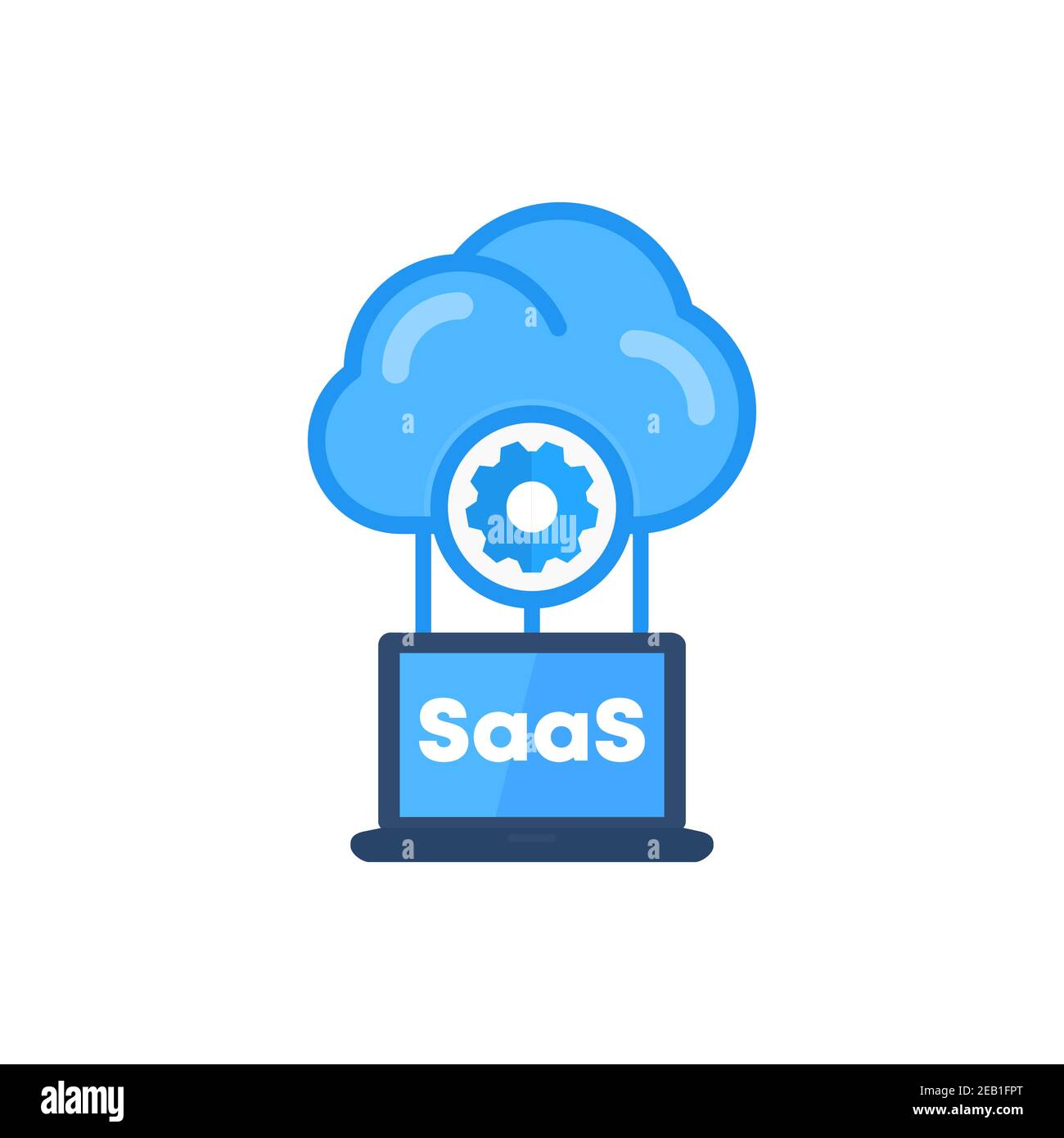 Saas, Software as a service vector icon Stock Vector Image & Art - Alamy