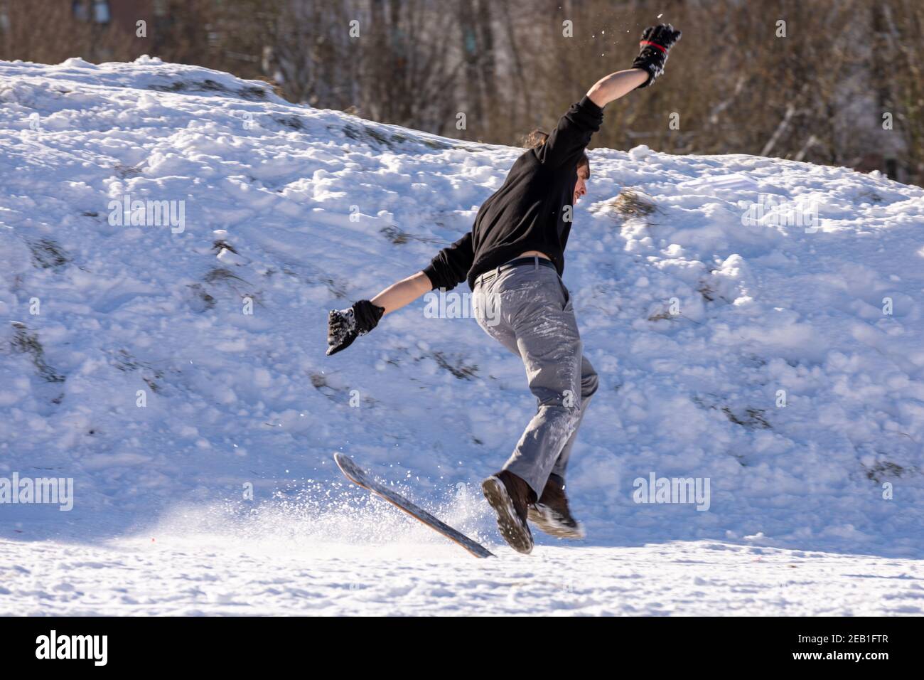 Young man falling from building hi-res stock photography and images - Alamy